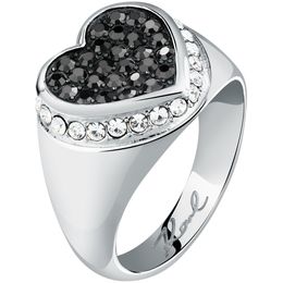K by KARL LAGERFELD Karl Lagerfeld Ring Damen Gr&ouml;&szlig;e 54 schwarz / silber / transparent