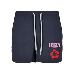 MT Men Badeshorts 'Ibiza Beach' Herren Gr&ouml;&szlig;e S navy / pink / feuerrot