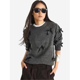 Bianco Lucci Pullover Damen Gr&ouml;&szlig;e S/L blaumeliert / schwarz