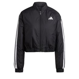 adidas Sportswear Sportjacke 'Essentials' Damen Gr&ouml;&szlig;e M/L schwarz / wei&szlig;