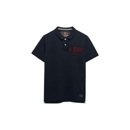 Superdry & Co Poloshirt Herren Gr&ouml;&szlig;e XL marine / karminrot