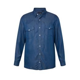 Men Plus Hemd Herren Gr&ouml;&szlig;e 5XL blue denim
