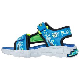Skechers Sandale Jungen Gr&ouml;&szlig;e 31 hellblau / limette / wei&szlig;meliert