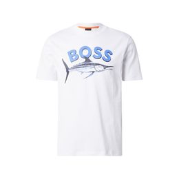 BOSS T-Shirt 'BOSSfish' Herren Gr&ouml;&szlig;e XXXL hellblau / schwarz / wei&szlig;