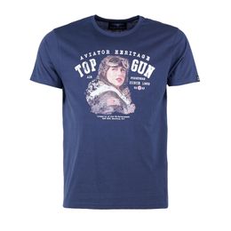 Top Gun T-Shirt 'TG20213028' Herren Gr&ouml;&szlig;e L blau