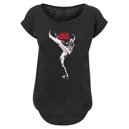 F4NT4STIC Shirt 'David Bowie ' Damen Gr&ouml;&szlig;e L grau / rot / schwarz