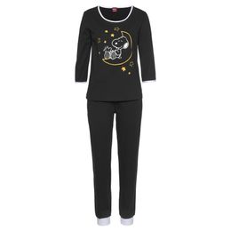 PEANUTS Pyjama Damen Gr&ouml;&szlig;e XS gelb / schwarz / wei&szlig; Winterkleid