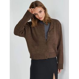 Hiccup Strickjacke Damen Gr&ouml;&szlig;e M schoko