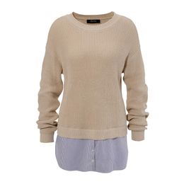 Aniston Casual Pullover Damen Gr&ouml;&szlig;e XXL sand / blau / wei&szlig;