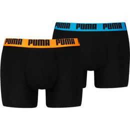 Puma Boxershorts 'Everyday Basic' Herren Gr&ouml;&szlig;e S blau / orange / schwarz