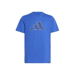 adidas Sportswear T-Shirt 'Photo' Jungen Gr&ouml;&szlig;e 128 blau / schwarz / wei&szlig;