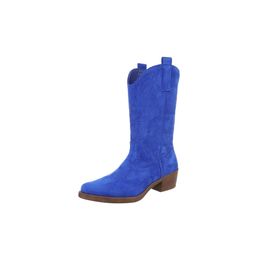 Ital-Design Cowboystiefel Damen Gr&ouml;&szlig;e 41 blau Winterschuhe