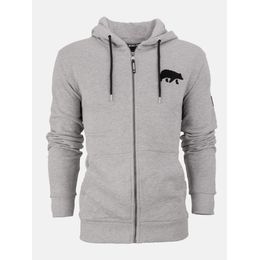 Forsberg Sweatshirt 'Zip-Hoodie mit Frottee Logo' Herren Gr&ouml;&szlig;e M grau