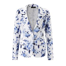 Aniston Selected Blazer Damen Gr&ouml;&szlig;e 38 blau / wei&szlig;