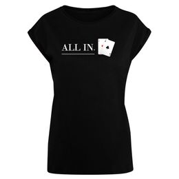F4NT4STIC Shirt 'Poker All In Karten' Damen Gr&ouml;&szlig;e XL schwarz / wei&szlig;
