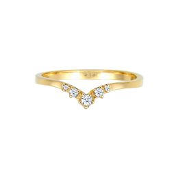 Elli DIAMONDS Ring Damen Gr&ouml;&szlig;e 52 gold / transparent