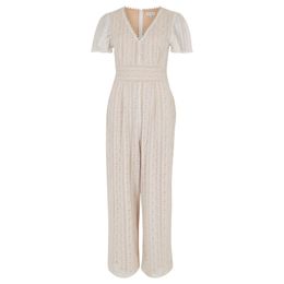 Apricot Jumpsuit Damen Gr&ouml;&szlig;e XXL beige / wei&szlig;
