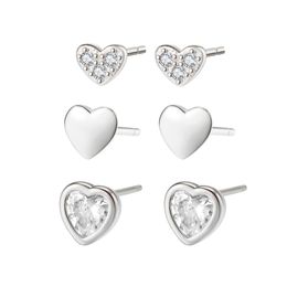 Hey Happiness Ohrringe 'Heart Trio' Damen Gr&ouml;&szlig;e One Size silber