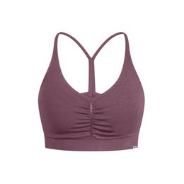 Smilodox Sport BH 'Solid Scrunch' Damen Gr&ouml;&szlig;e XS dunkellila