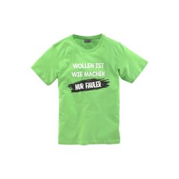 Kidsworld T-Shirt Jungen Gr&ouml;&szlig;e 128/134 gr&uuml;n / schwarz / wei&szlig;