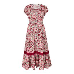 Apricot Ditsy Floral Button Down Midi Dress ' ' Damen Gr&ouml;&szlig;e 38 wei&szlig; Winterkleid