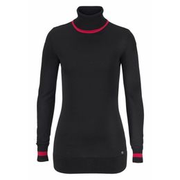 AJC Rollkragenpullover Damen Gr&ouml;&szlig;e L rot / schwarz