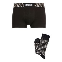 BOSS Set: Boxershorts und Socken Herren Gr&ouml;&szlig;e M camel / schwarz / wei&szlig;