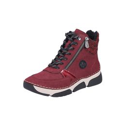 Rieker Schn&uuml;rstiefelette Damen Gr&ouml;&szlig;e 36 rot / bordeaux / schwarz Winterschuhe