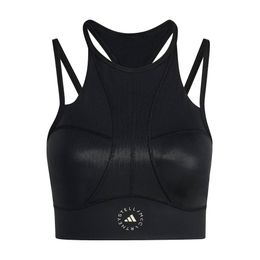 adidas by Stella McCartney Sport-BH 'Training Micro Dot Crop' Damen Gr&ouml;&szlig;e XL/XXL schwarz / wei&szlig;
