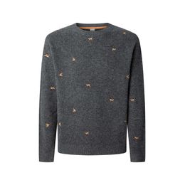 Pepe Jeans Pullover 'Prescott' Herren Gr&ouml;&szlig;e M sand / dunkelgrau / wei&szlig;