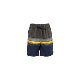 ZIGZAG Badeshorts 'Sunset' Jungen Gr&ouml;&szlig;e 128 dunkelblau / gelb / dunkelgr&uuml;n