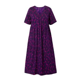 Ulla Popken Kleid Damen Gr&ouml;&szlig;e 50/52 aubergine / dunkellila Winterkleid