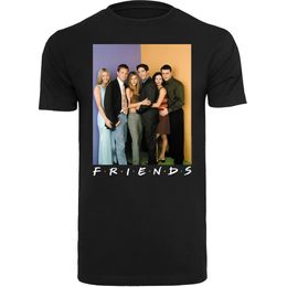 F4NT4STIC T-Shirt 'Friends Group Photo' Herren Gr&ouml;&szlig;e XS sand / lavendel / schwarz / wei&szlig;