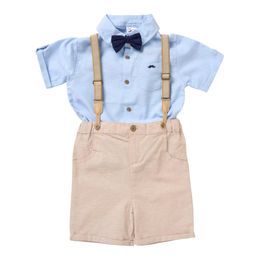 Little Gent Set 'Classic' Jungen Gr&ouml;&szlig;e 92/98 beige / marine / hellblau