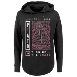 F4NT4STIC Sweatshirt 'Panic At The Disco Turn Up The Crazy' Damen Gr&ouml;&szlig;e XL burgunder / schwarz / wei&szlig;