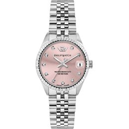 Philip Watch Analoguhr Damen Gr&ouml;&szlig;e One Size rosa / silber