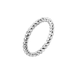 NENALINA Ring 'Twisted' Damen Gr&ouml;&szlig;e 52 silber