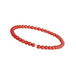 Massi Morino Perlenarmband aus Natursteine Karneol, 15 cm Herren Gr&ouml;&szlig;e 15 / 18 cm rot