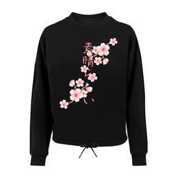 F4NT4STIC Sweatshirt 'Kirschbl&uuml;ten Asien' Damen Gr&ouml;&szlig;e M pink / schwarz