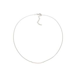 Elli Choker 'Basic' Damen Gr&ouml;&szlig;e 38 silber / perlwei&szlig;