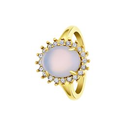 Lucardi Ring Damen Gr&ouml;&szlig;e 53 opal / gold / transparent