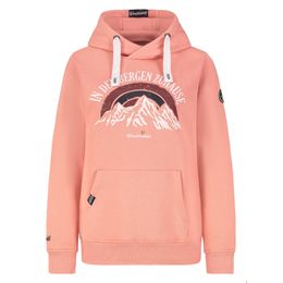 Sublevel Sweatshirt Damen Gr&ouml;&szlig;e S dunkelgr&uuml;n / lila / koralle / wei&szlig;