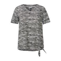 Cecil Blusenshirt mit Zebra Print Damen Gr&ouml;&szlig;e XXXL grau