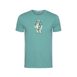 Greenbomb T-Shirt 'Animal Beach Bear' Herren Gr&ouml;&szlig;e M t&uuml;rkis / rostbraun / wei&szlig;