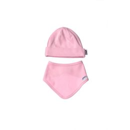 Liliput Baby-M&uuml;tze und Halstuch im 2er-Set in schlichtem Design Gr&ouml;&szlig;e XXXS rosa / altrosa