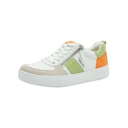 Tamaris Sneaker Damen Gr&ouml;&szlig;e 38 taupe / kiwi / dunkelorange / wei&szlig;