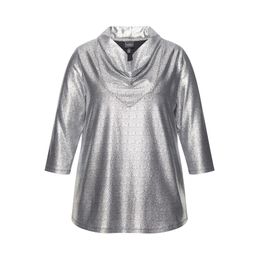Ulla Popken Shirt Damen Gr&ouml;&szlig;e M/L silber