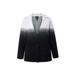 Ulla Popken Blazer Damen Gr&ouml;&szlig;e 54/56 schwarz / naturwei&szlig;