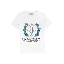 On Vacation Shirt 'Tennis' Damen Gr&ouml;&szlig;e L wei&szlig;