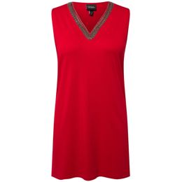 Ulla Popken Sticktop Damen Gr&ouml;&szlig;e XXXL/4XL grau / rot / neonrot